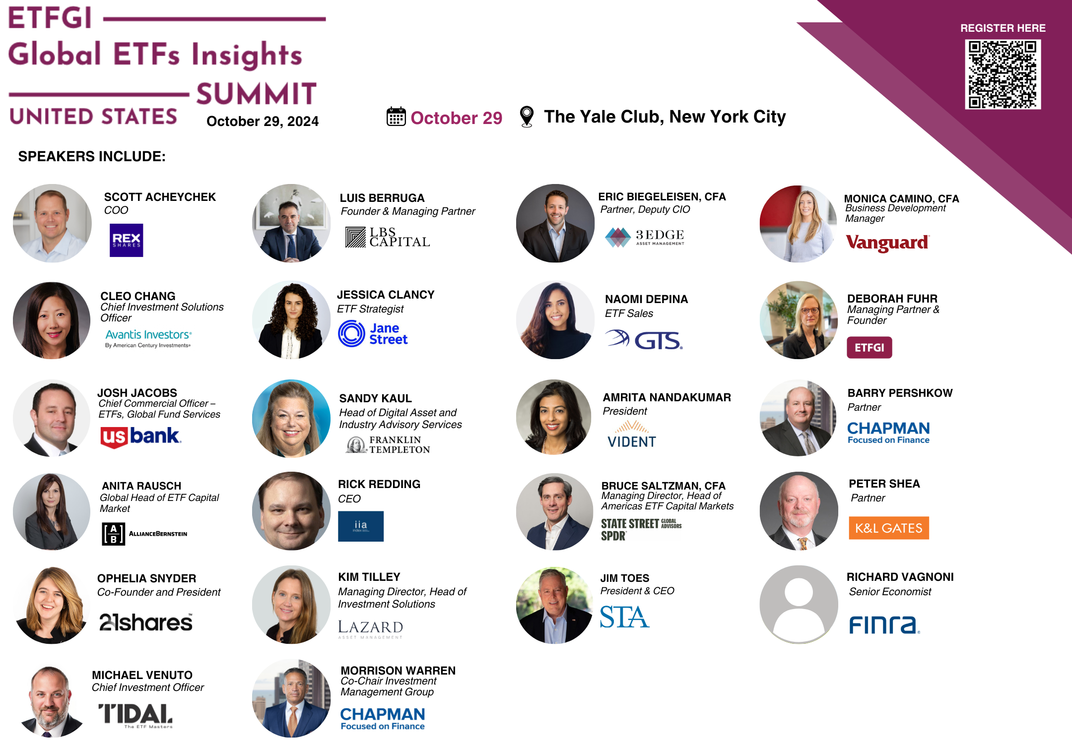 Only a few spaces left to Register for our 5th Annual ETFGI Global ETFs Insights Summit - U.S ...